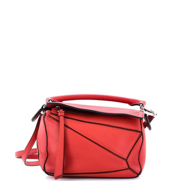 Loewe | Bags | Loewe Puzzle Bag Leather Mini Red | Poshmark